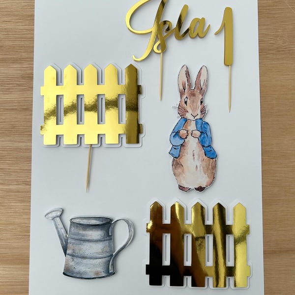 Petter rabbit cake topper set - Folksy