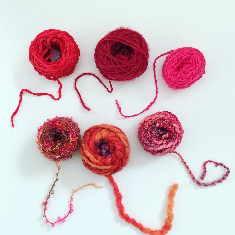 Yarn oddments, mini balls of yarn, 10g balls of... - Folksy