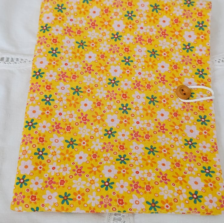 Pretty Yellow Kindle Sleeve or Book Cover - Folksy