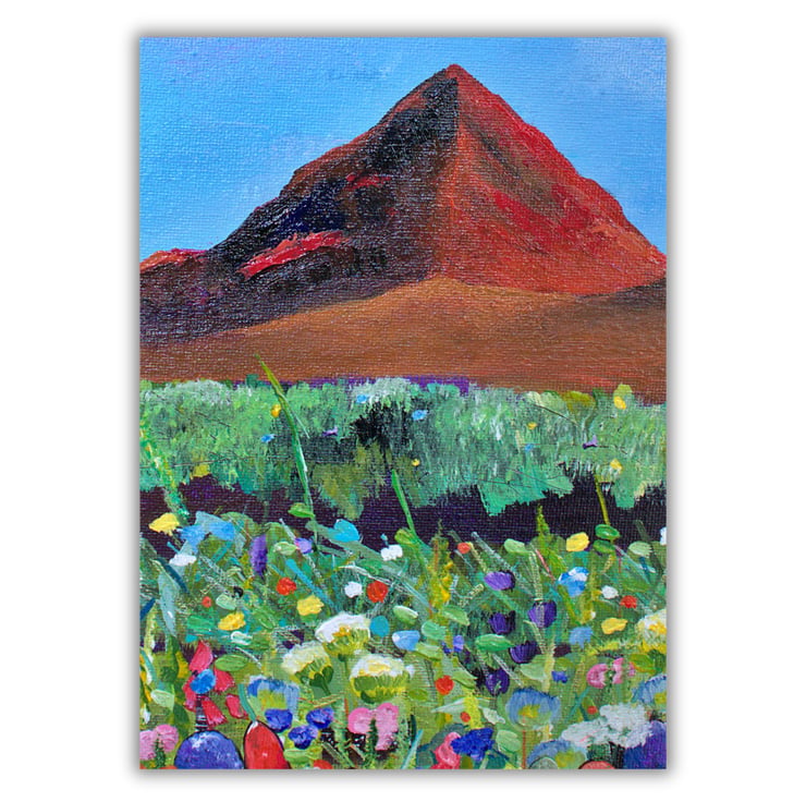 A mounted painting - Scottish landscape - Ben L... - Folksy
