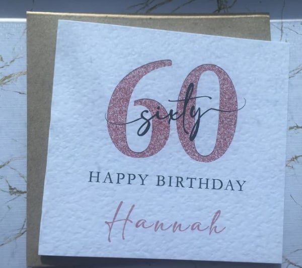 60th Birthday Card, Sixty Birthday Card Persona... - Folksy