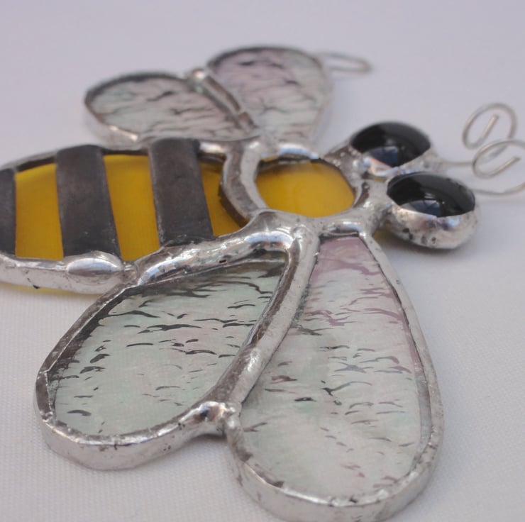 Stained Glass Bee Suncatcher - Folksy