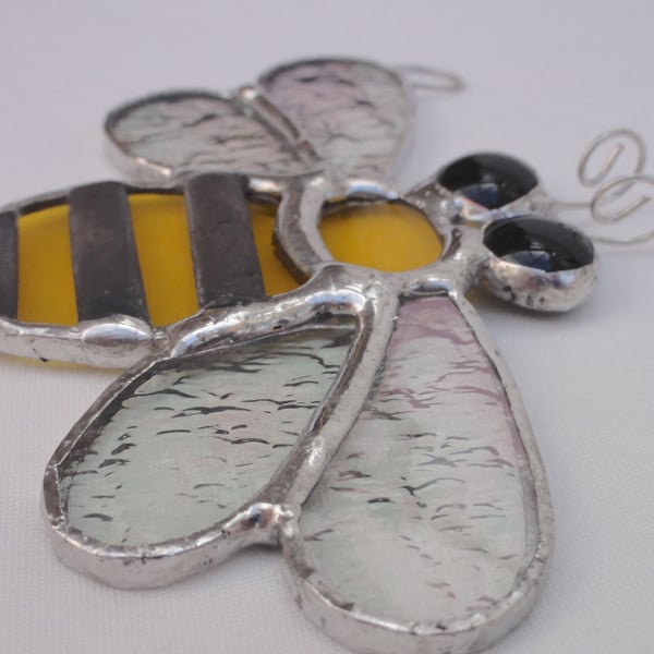 Stained Glass Bee Suncatcher - Folksy