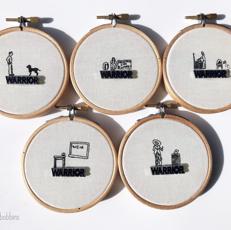 Warrior Enamel Pin Teacher Limited Edition Hoop... - Folksy