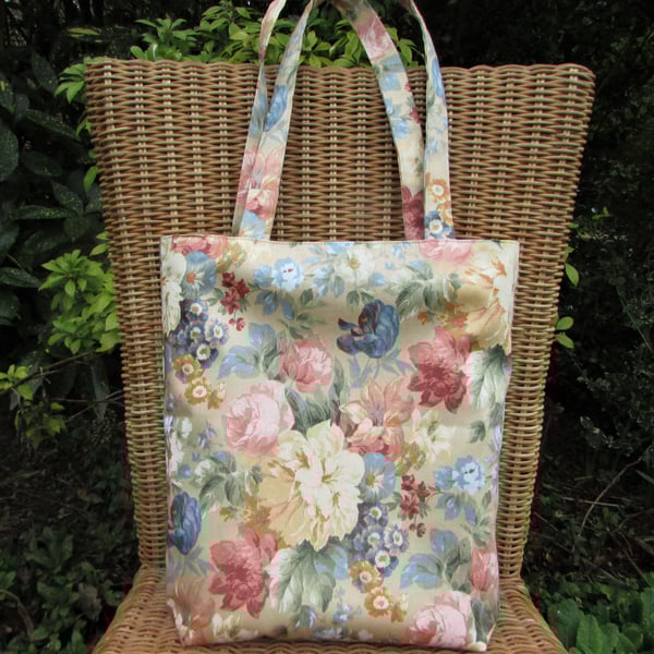 Tote bag - Summer Roses and flowers - Folksy