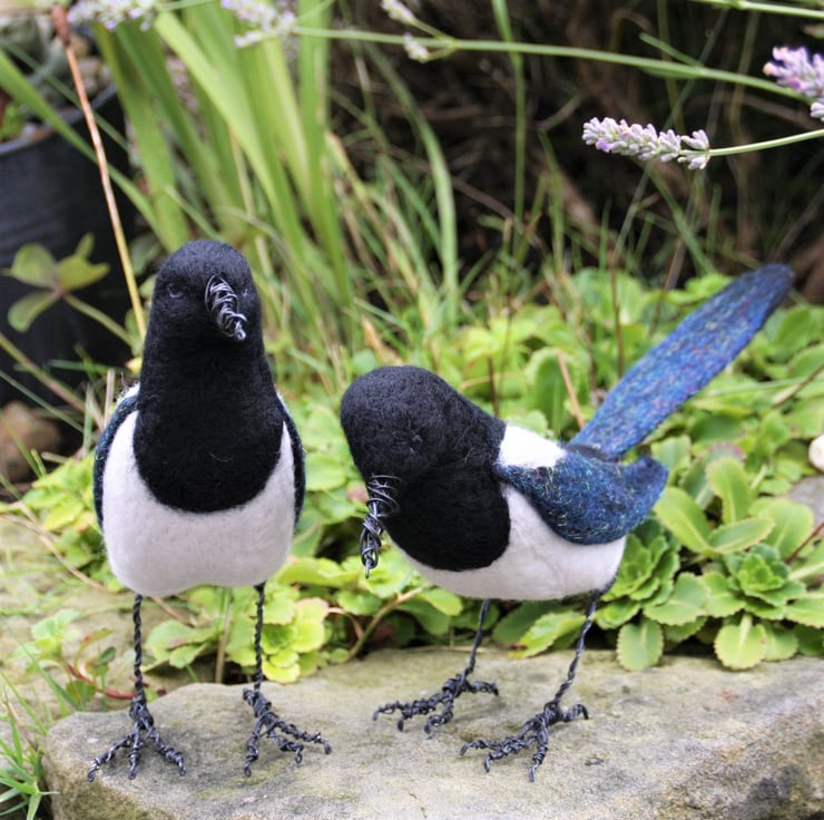 "Two for Joy" pair of needle felted m... - Folksy