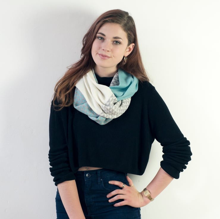 Seafoam Triangle Wrap Snood - Folksy
