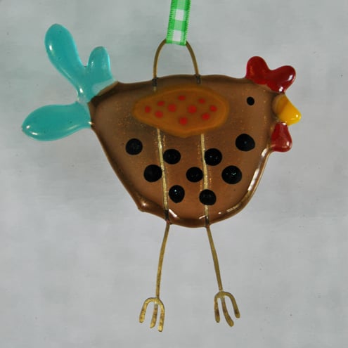 Spotty Spring Chicken Decoration - Folksy