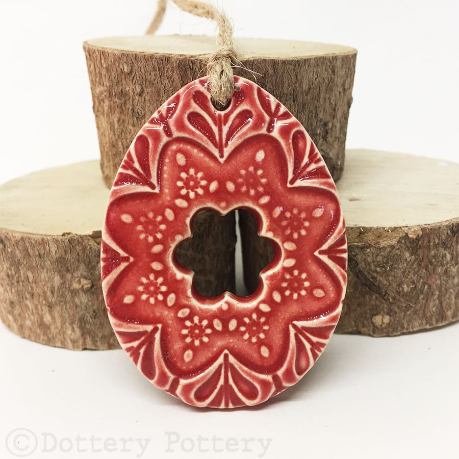 Pottery Easter Egg decoration Ceramic Easter Eg... - Folksy