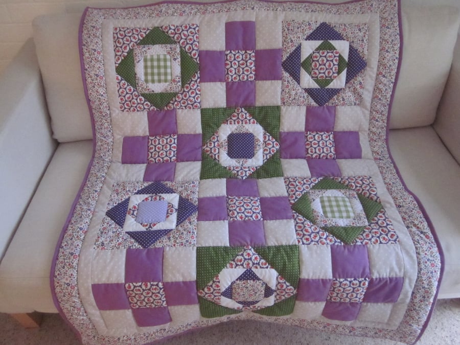 Handmade Patchwork Quilt - Folksy
