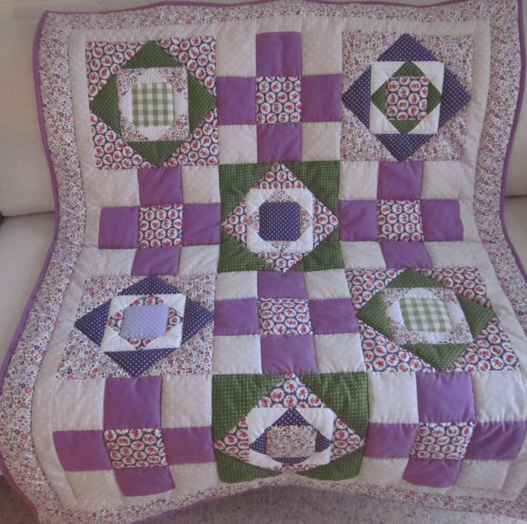 Handmade Patchwork Quilt - Folksy