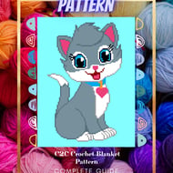 C2C Pixel Pattern, Crochet Pattern, PDF Pattern - Folksy