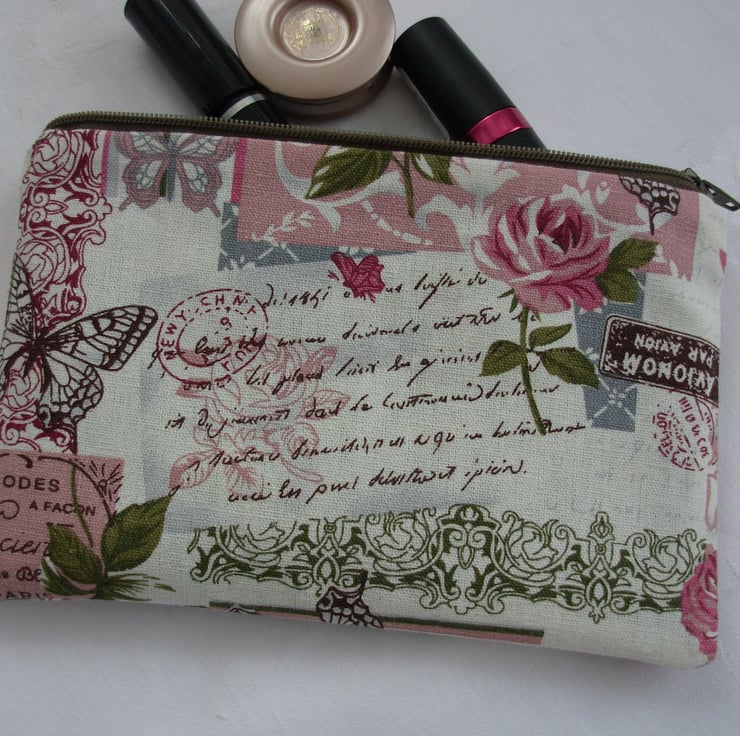 Make up Bag - French Chic - Folksy