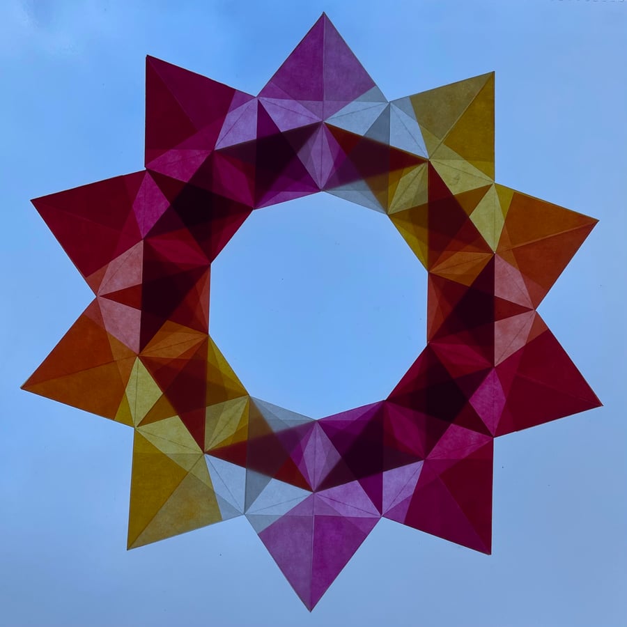 Christmas Decoration,Origami Folded Paper Star ... - Folksy