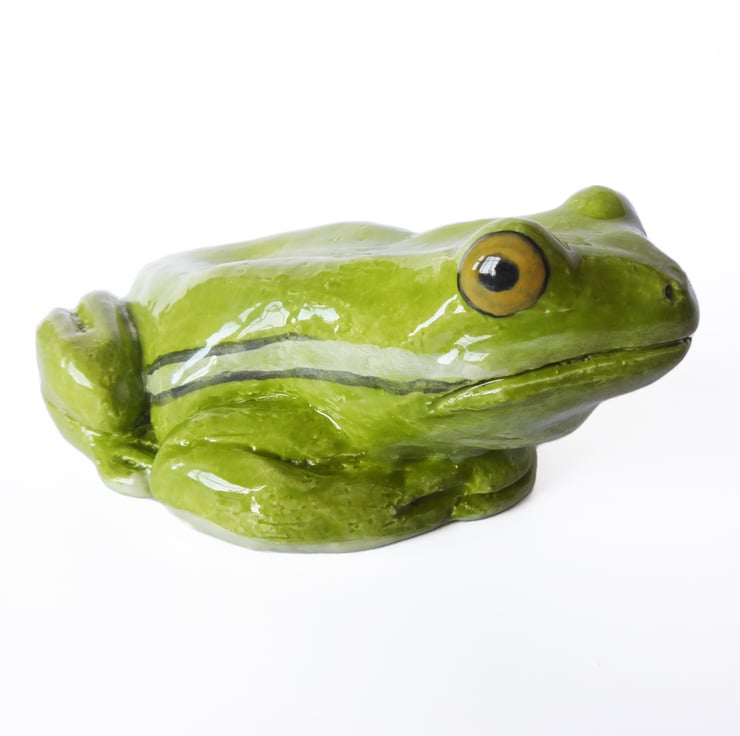 Frog Ceramic Ornament - Handmade - Folksy