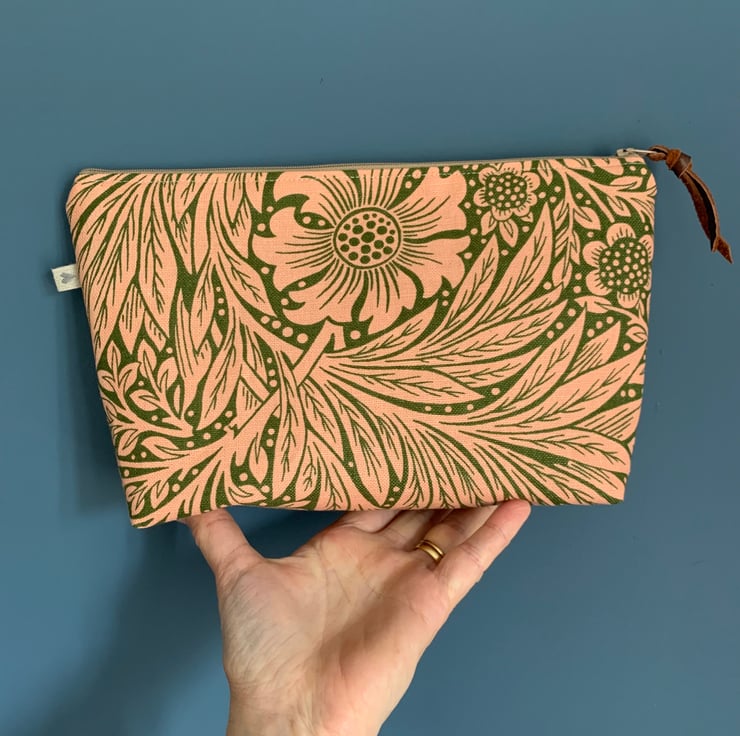 William Morris Marigold zip pouch - Folksy