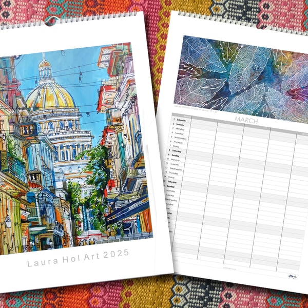 Calendars by Laura Hol Art on Folksy