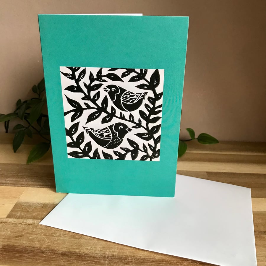 Bird greetings card - Folksy
