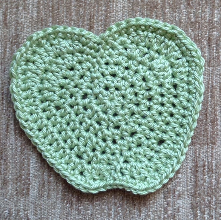 Crocheted Apple shaped coasters - Folksy