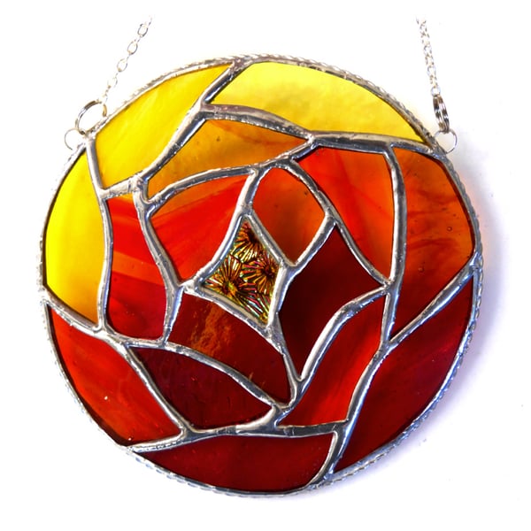 SOLD 240627 Fire Ball Suncatcher Autumn Leaves ... - Folksy