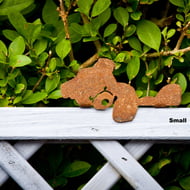 Small Metal Teddy Bear Fence Ornament, Rusty Ga... - Folksy