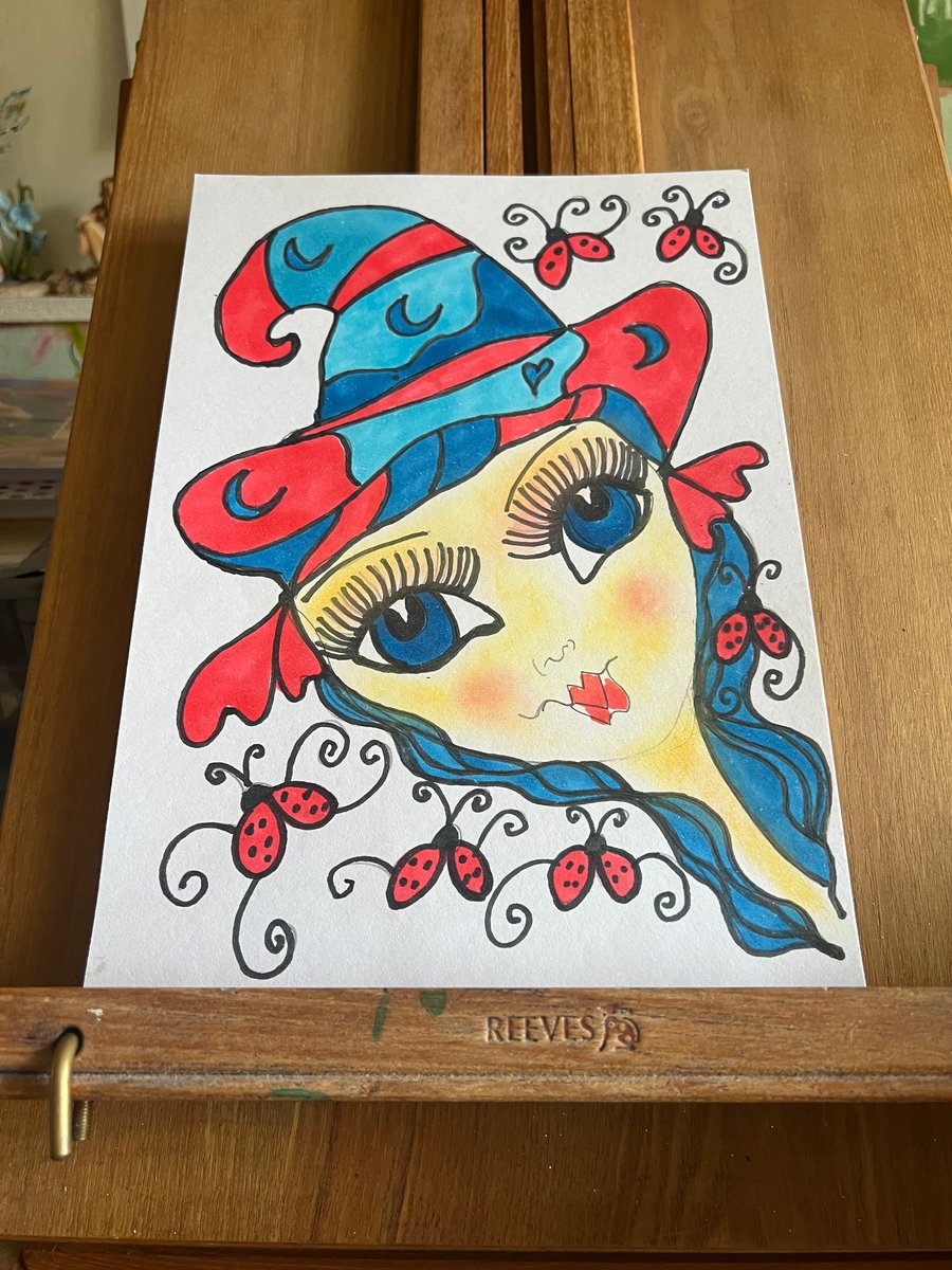 Fairy Witch Drawing - Folksy