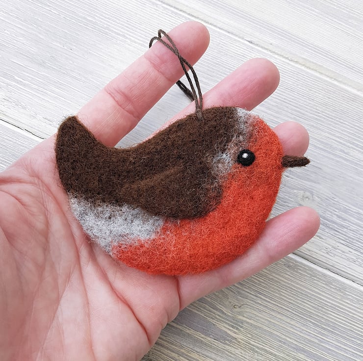 Rafferty the Needle Felted Robin - Folksy