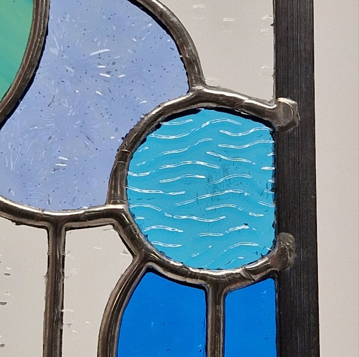 Stained glass lollipop flowers panel. copperfoi... - Folksy