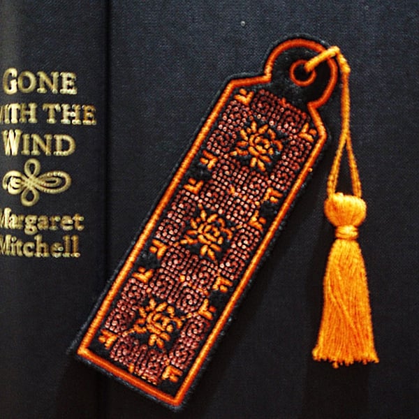 Handmade Bookmark embroidered design with coord... - Folksy