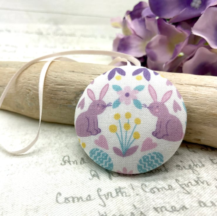 Spring rabbits surrounded by flowers and hearts... - Folksy