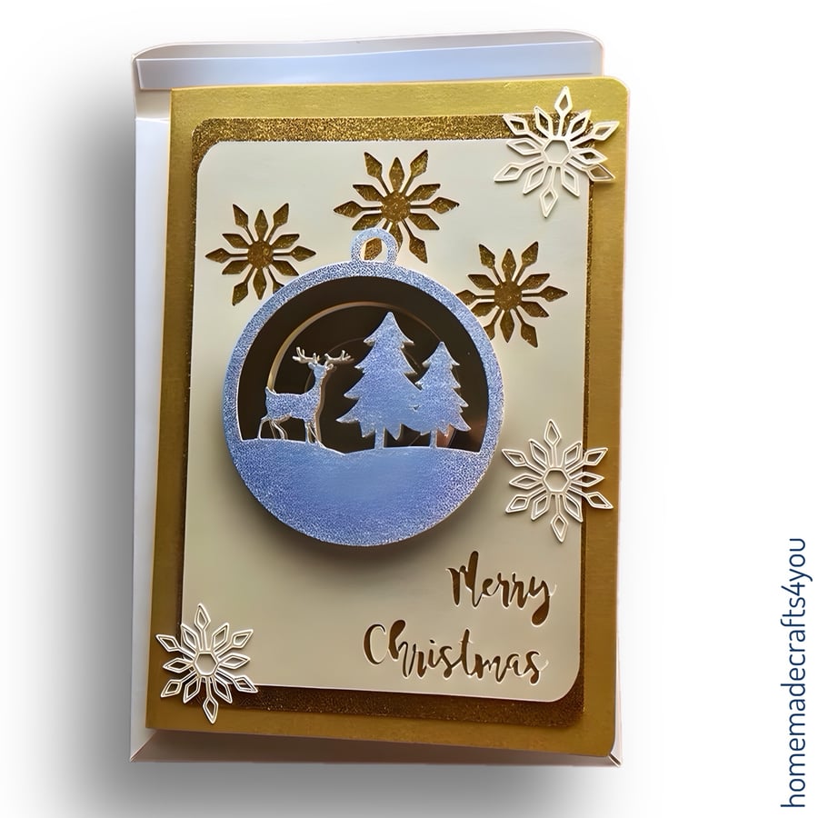 Handmade Christmas Bauble Card - Folksy Handmade Christmas Bauble Card - Folksy