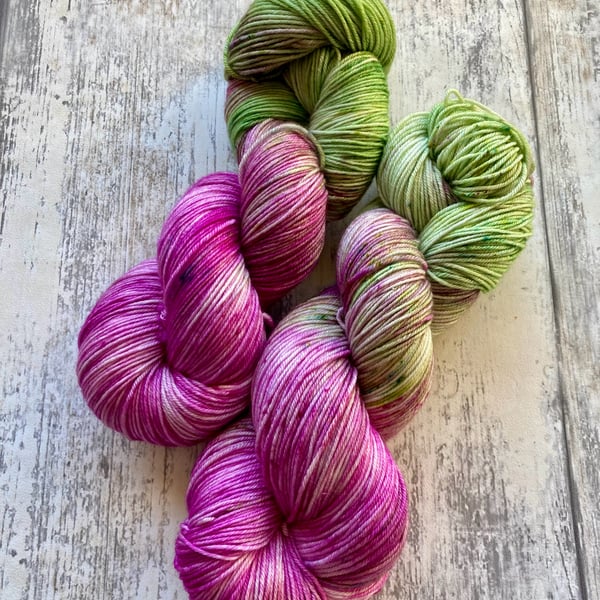 Hand dyed knitting yarn 4 ply Merino & silk... - Folksy