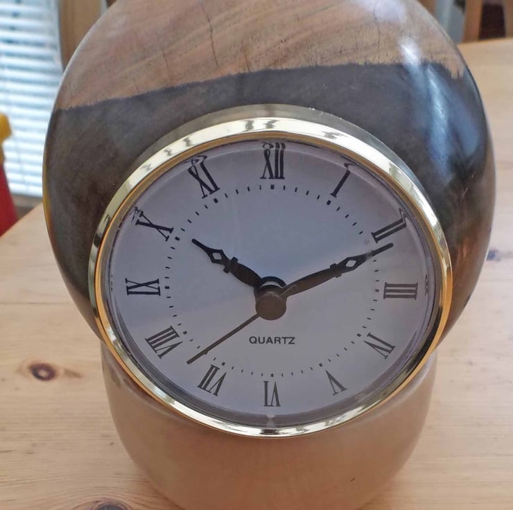 Crown green bowl clock - Folksy