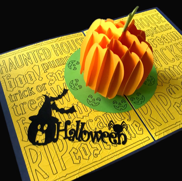 Pop up Halloween Pumpkin Card - Folksy