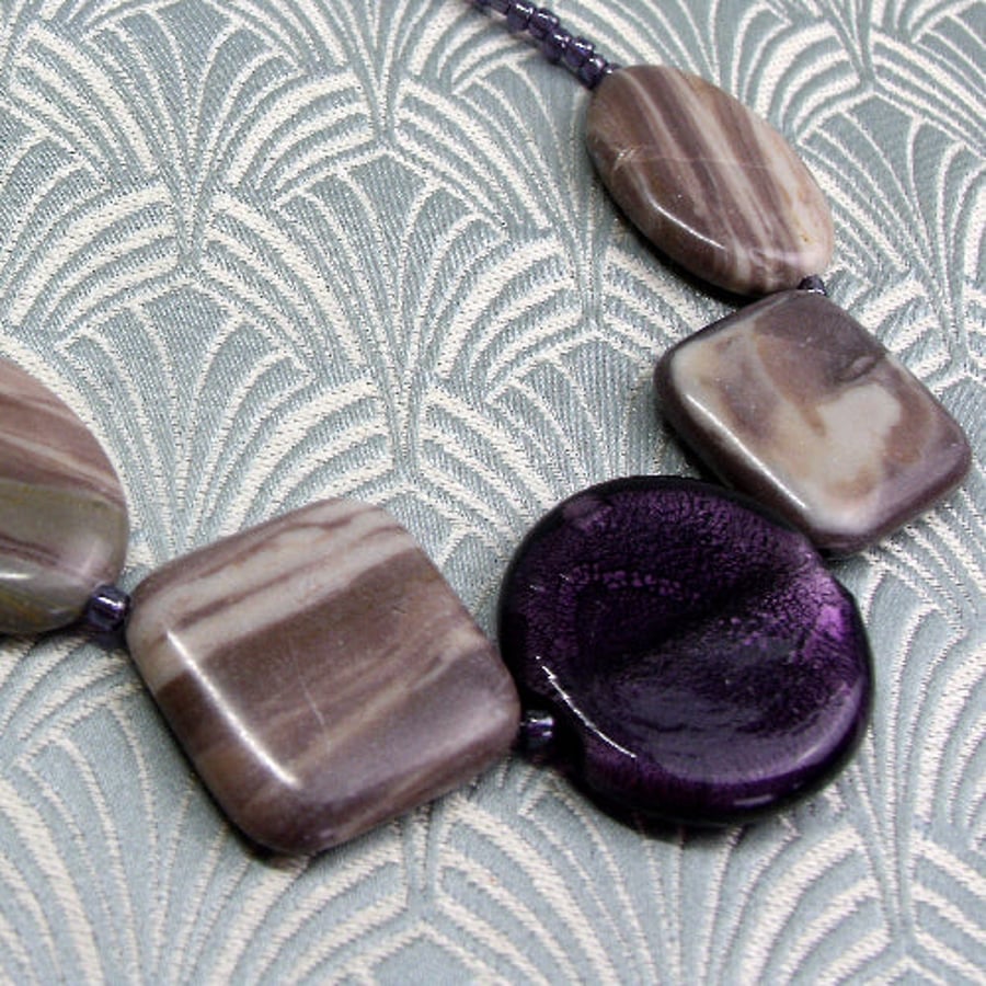 Jasper Necklace, Handmade Jasper Gemstone Neckl... - Folksy