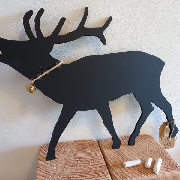 Red deer chalk board - Folksy