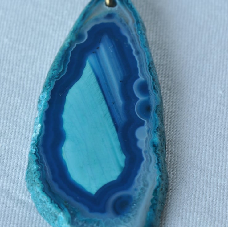 A Slice of Heaven Turquoise Agate Beaded Necklace - Folksy