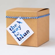 Brown Kraft Gift Box for 'The Way to Blue' Cyan... - Folksy