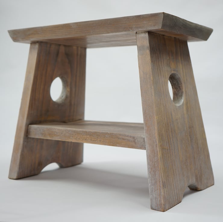 Handcrafted Pine Wood Stool – Rustic Charm and ... - Folksy