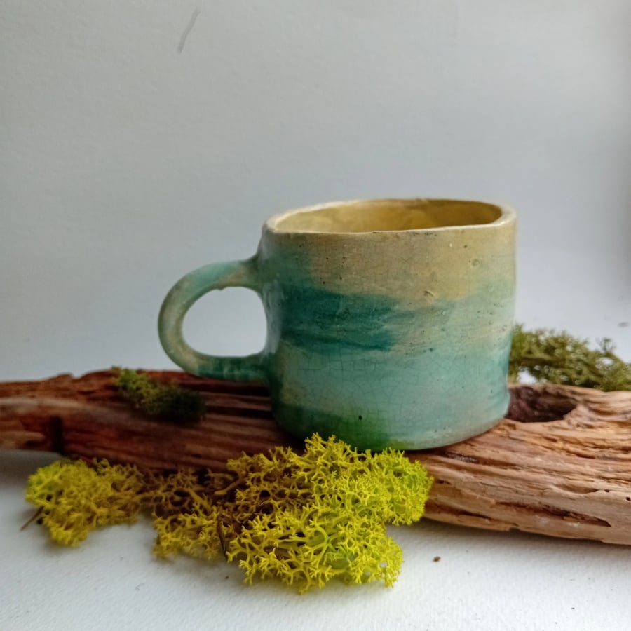Small rustic mug,tea cup, water colour design t... - Folksy