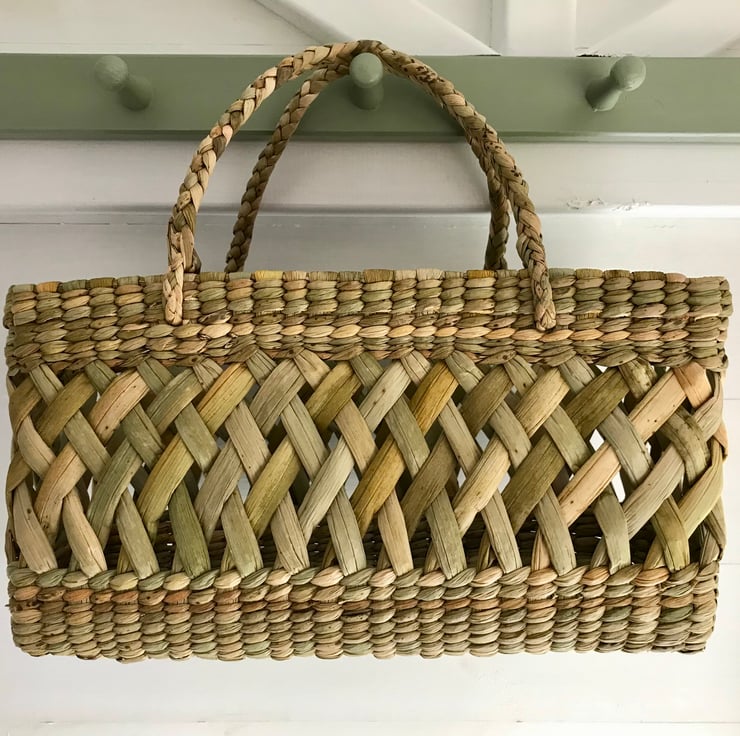 Handwoven Rush Basket or Handbag - Made in Corn... - Folksy