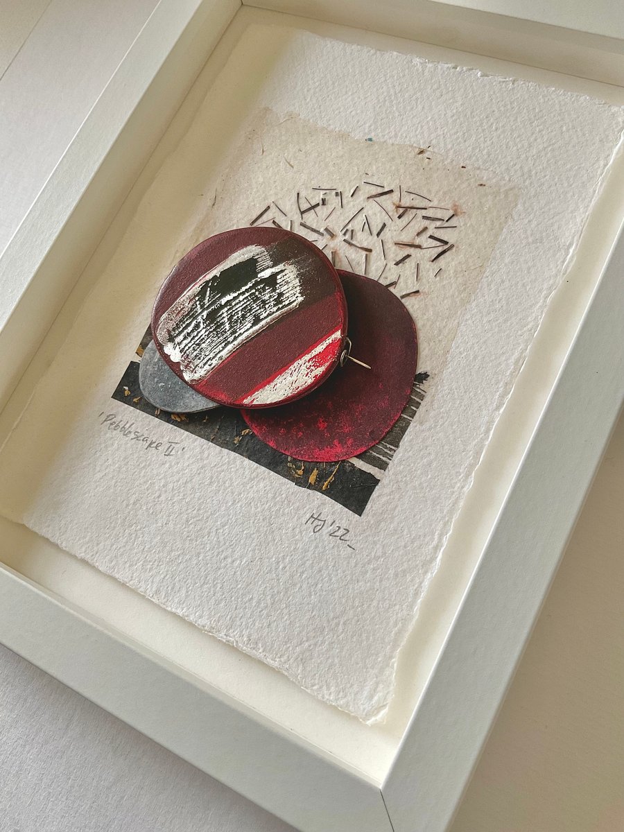 Pebble Scape II. Pebble brooch in own landscape... - Folksy