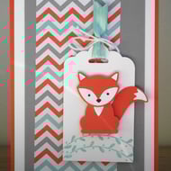 Handmade birthday card with fox - Folksy