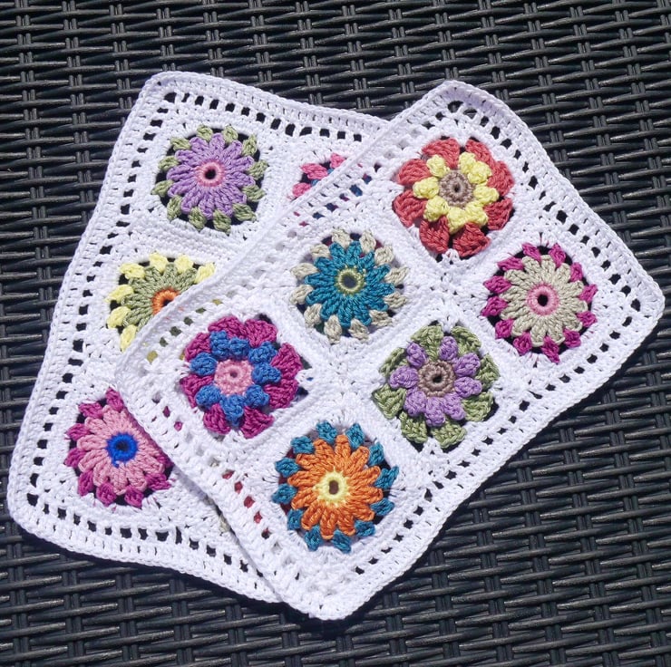 Crochet Place Mats Set of Two - Folksy