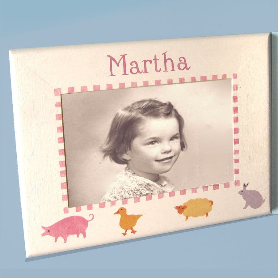 Cute Farm Animals, Personalised Photo-Frame - Folksy