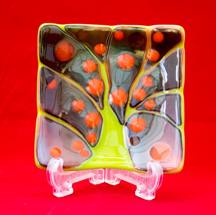 Fused Glass Trinket Dish - Folksy