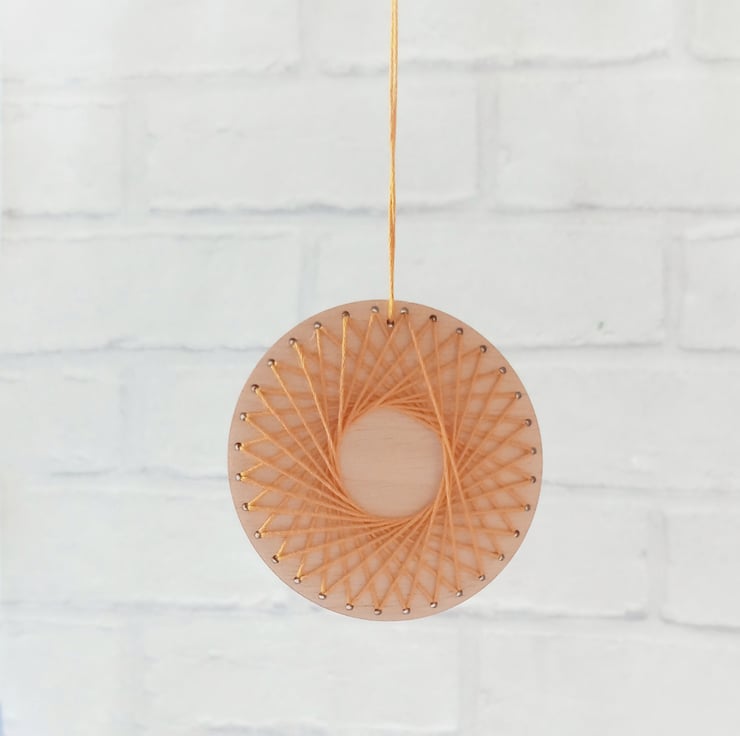 Spirograph Wooden Hanging Decoration, Spring De... - Folksy