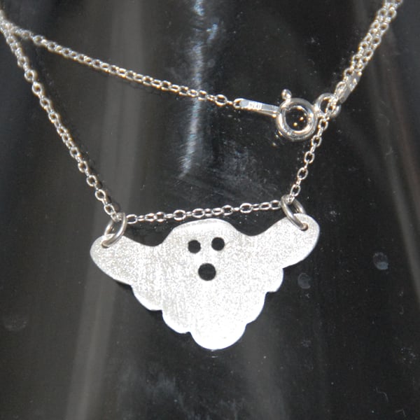 Sterling Silver Ghost Pendant - Folksy