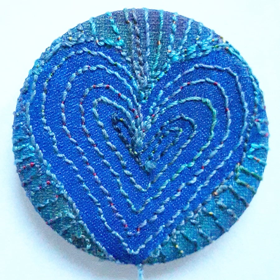 38mm Stitched Silk Badge - Folksy