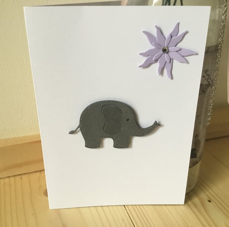 Cute elephant card for any occasion. CC314 - Folksy